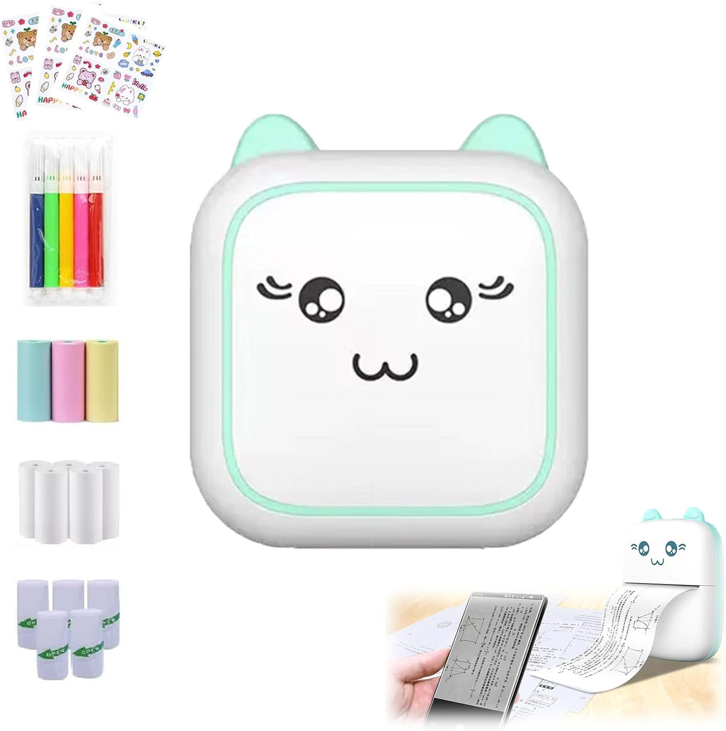 Mini Bluetooth Thermal Printer – Fun & Easy Wireless Printing, Portable ...