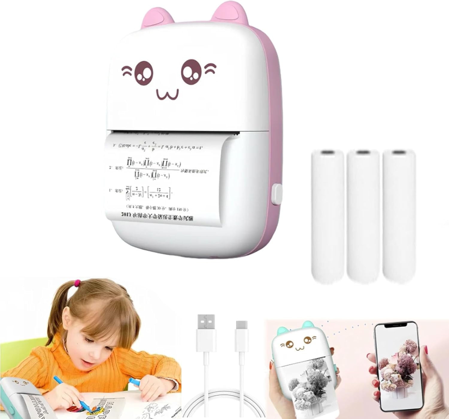 Mini Bluetooth Thermal Printer – Fun & Easy Wireless Printing, Print ...