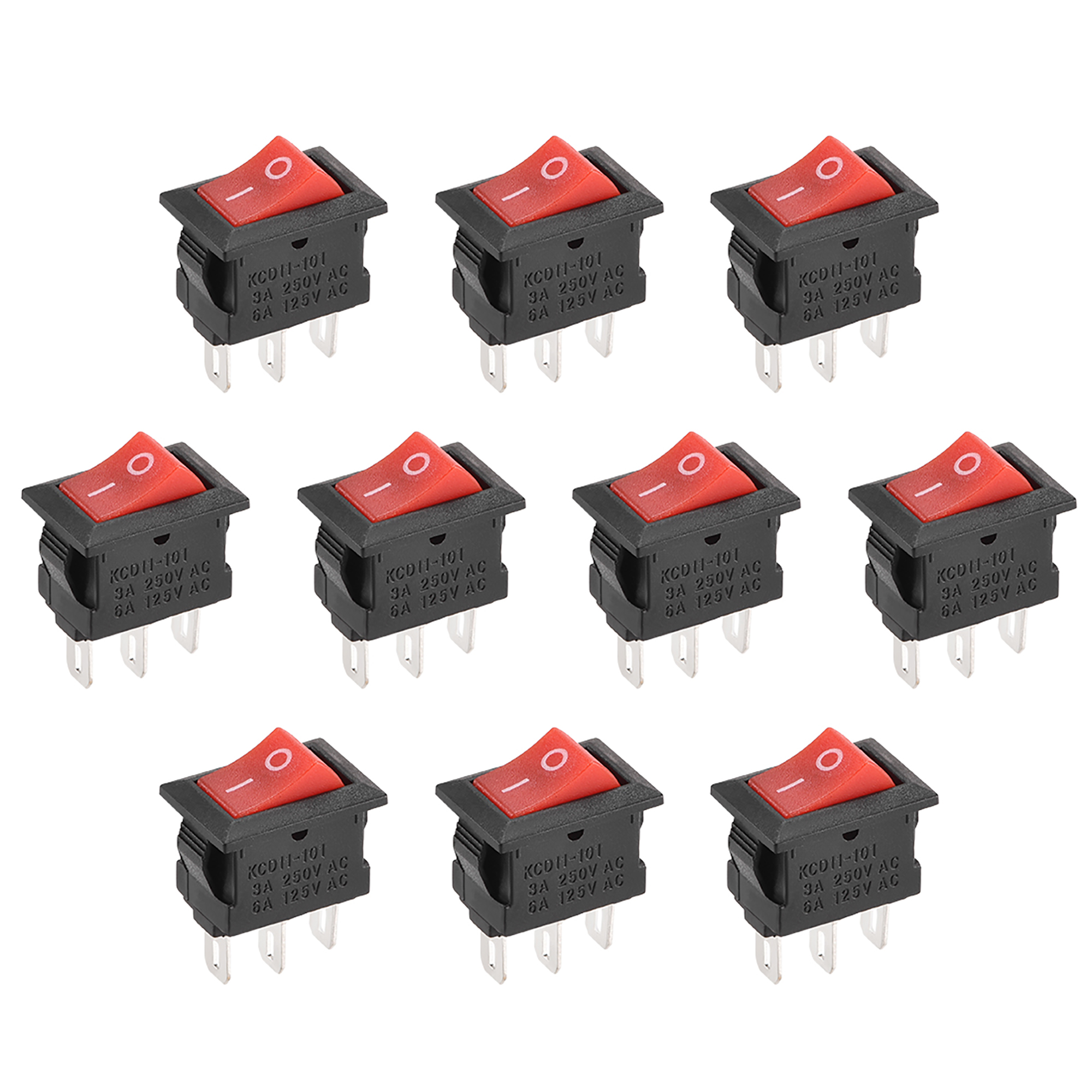 Mini Boat Rocker Switch Red Toggle Switch for Boat Car Marine 2pins ON ...