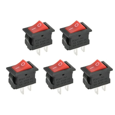Mini Boat Rocker Switch Red Toggle Switch for Boat Car Marine ON/OFF AC ...