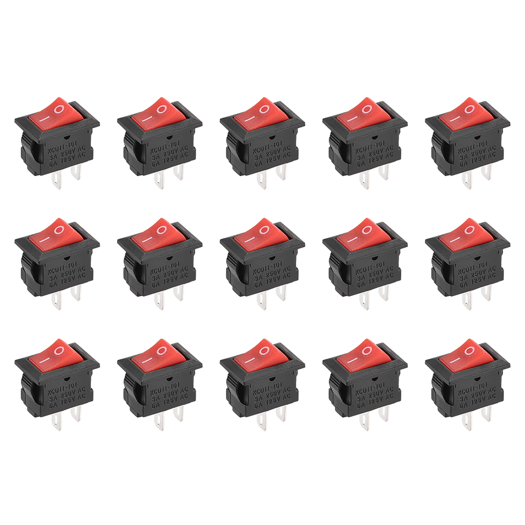 Mini Boat Rocker Switch Red Toggle Switch for Boat Marine 2pins ON/OFF ...