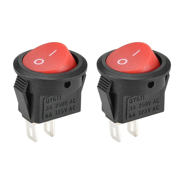 Mini Boat Rocker Switch Round Toggle Switch Red for Boat Car Marine ...