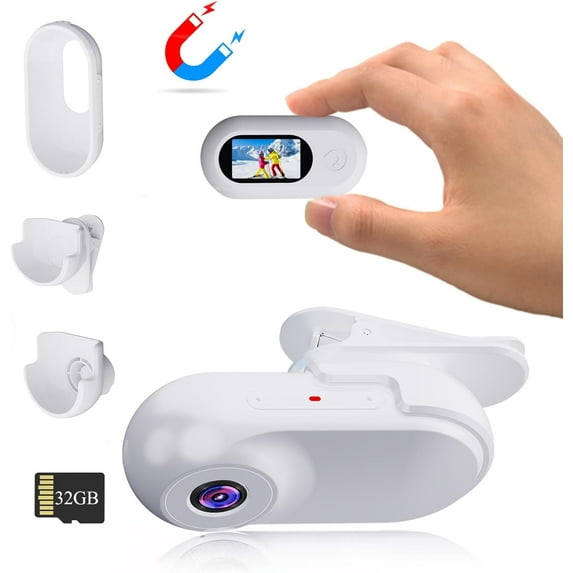 Mini Body Cam with 32GB Card Motorcycle Helmet Camera Body Cameras with ...