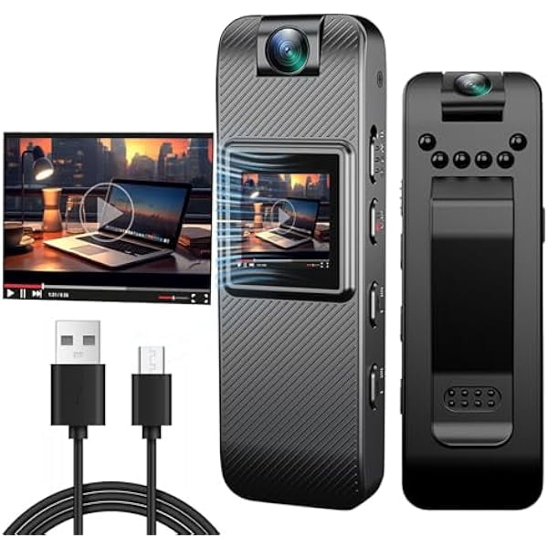 Mini Body Camera 1080P Wearable Video Recorder, Small Security Camera ...