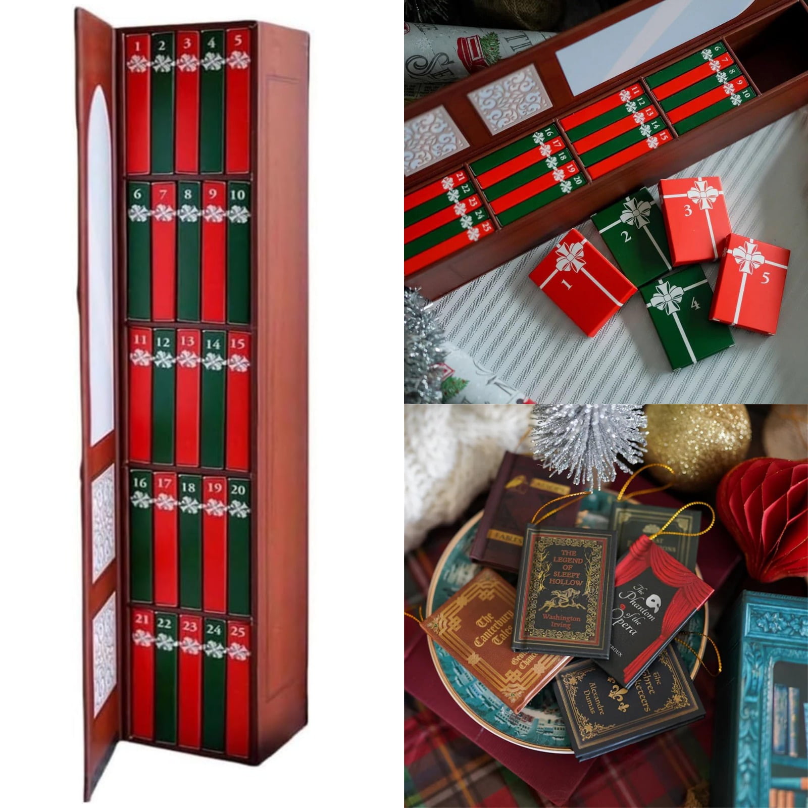 Mini Book Ornament Advent Calendar 2025, Book Lovers Gifts Advent ...