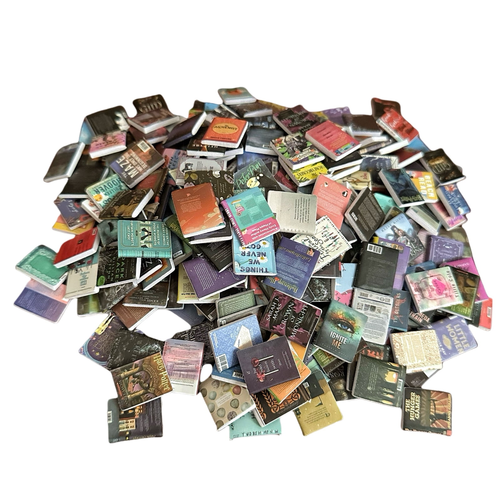 Mini Books for Anxiety Bookshelf, 300 PCS Mini Books Model Without ...