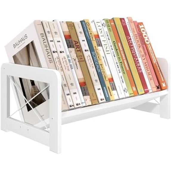 Mini Bookshelf for Desk, Desktop Bookcase, Single Cookbook Shelf ...
