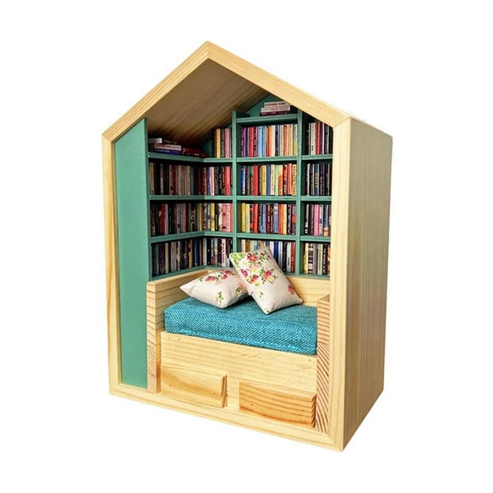 Mini Bookshelf for Mini Books, Mini Bookshelf Ornament Miniature ...