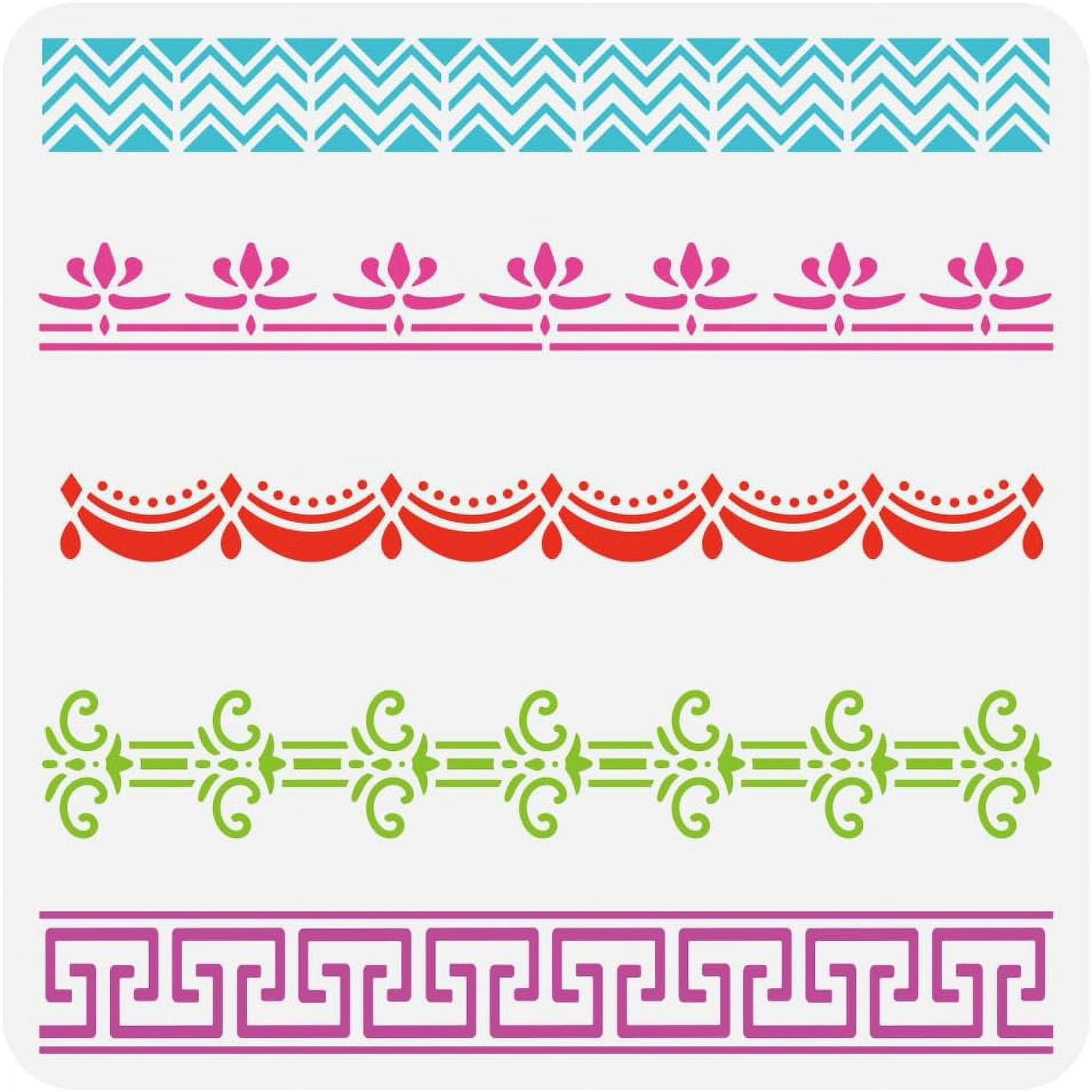 Mini Border Set Painting Stencil 11.8x11.8 inch Reusable Splicing ...