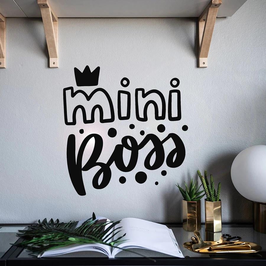 Mini Boss Wall Decal Words Lettering Kids Bedroom Nursery Baby Room ...