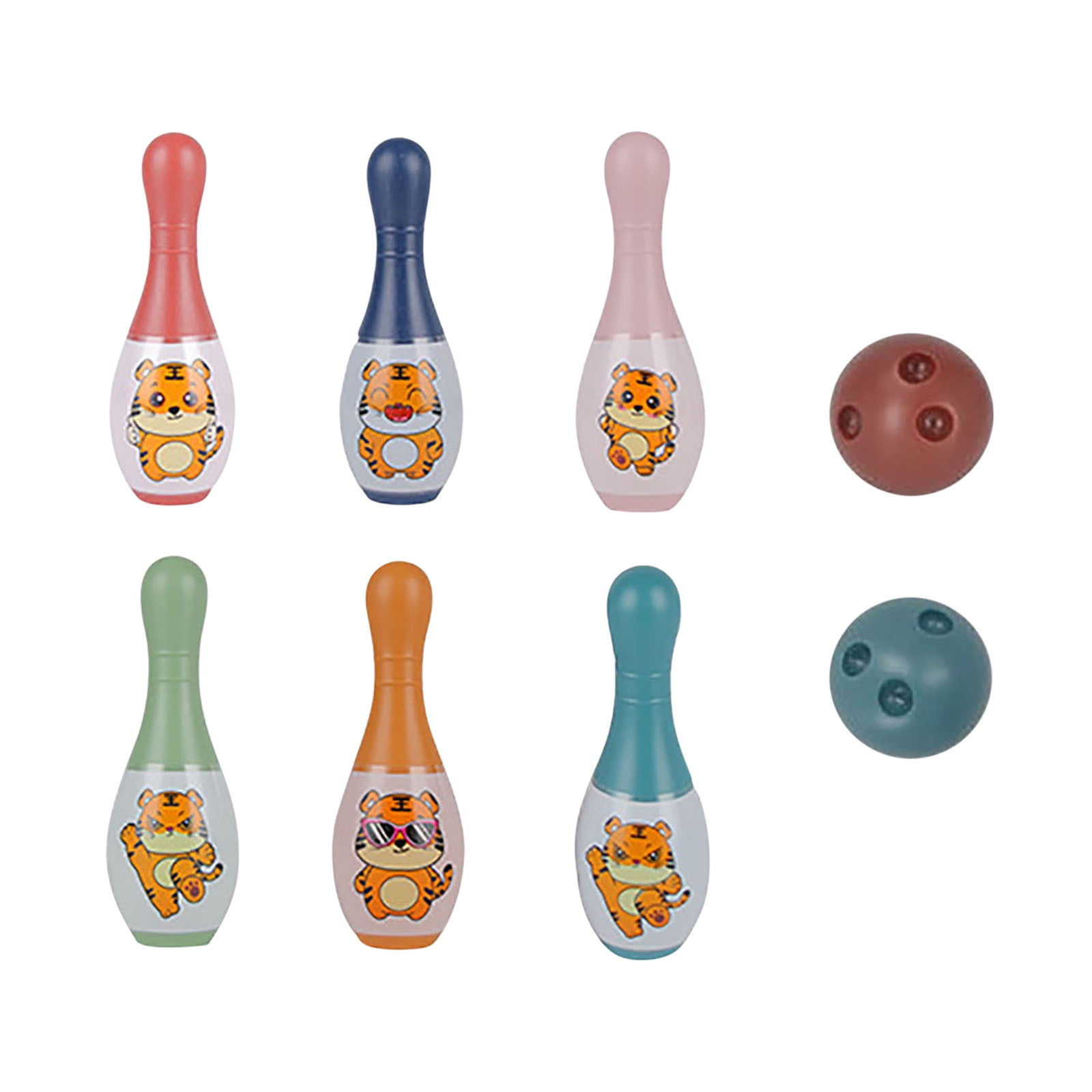 Mini Bowling Set, Kids Bowling Game, 8 Pieces Indoor Outdoor Bowling ...