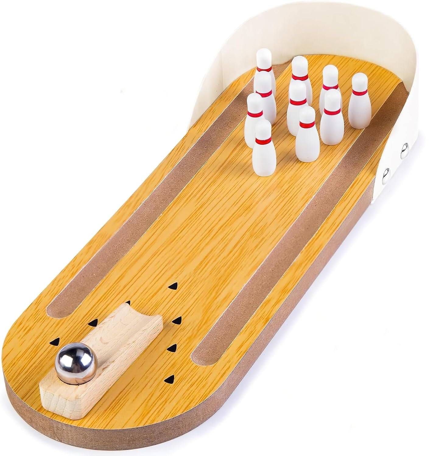 Mini Wooden Tabletop Bowling Game - Walmart.com