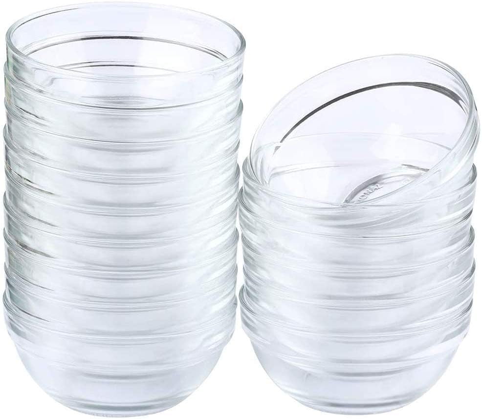 Mini Bowls 4 Inch Glass Bowls for Kitchen Prep, Dessert, Dips, and ...