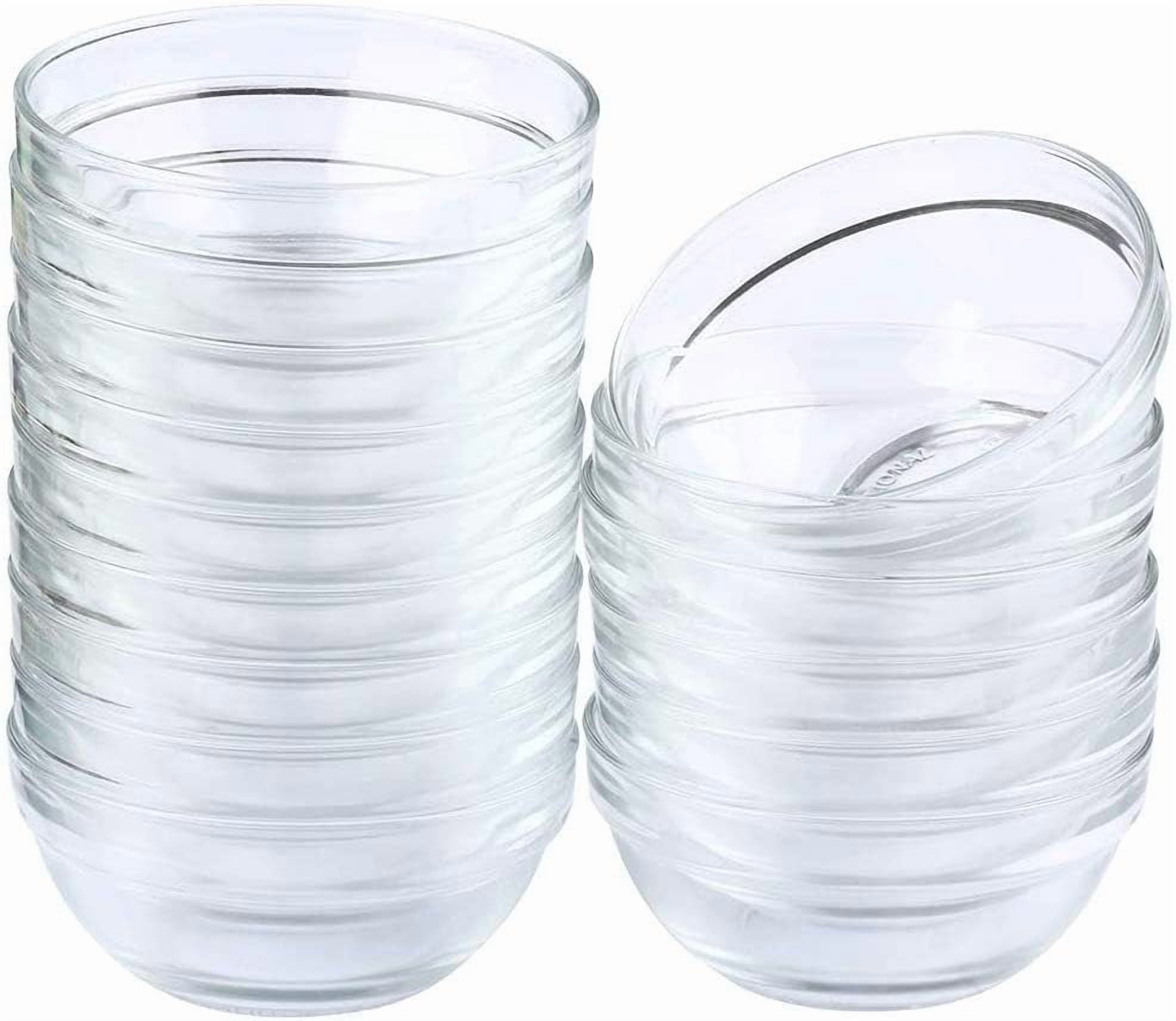 Mini Bowls 4 Inch Glass Bowls for Kitchen Prep, Dessert, Dips, and ...