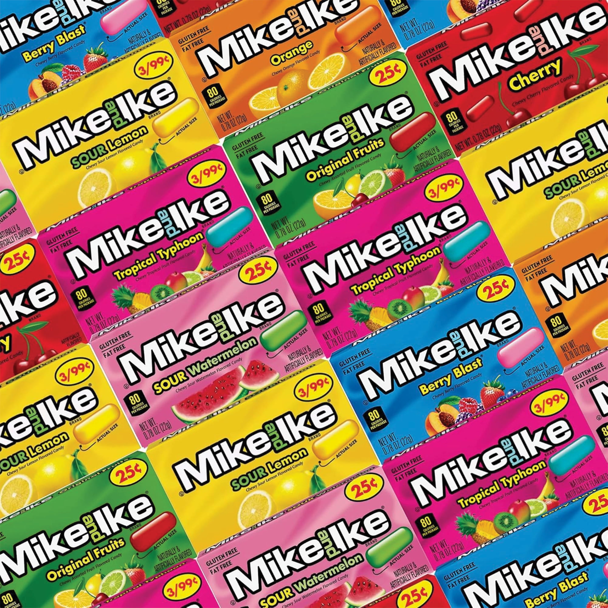 Mike and Ike Mini Box Variety Pack of 7 Flavors 8 of Each Flavor (Total ...