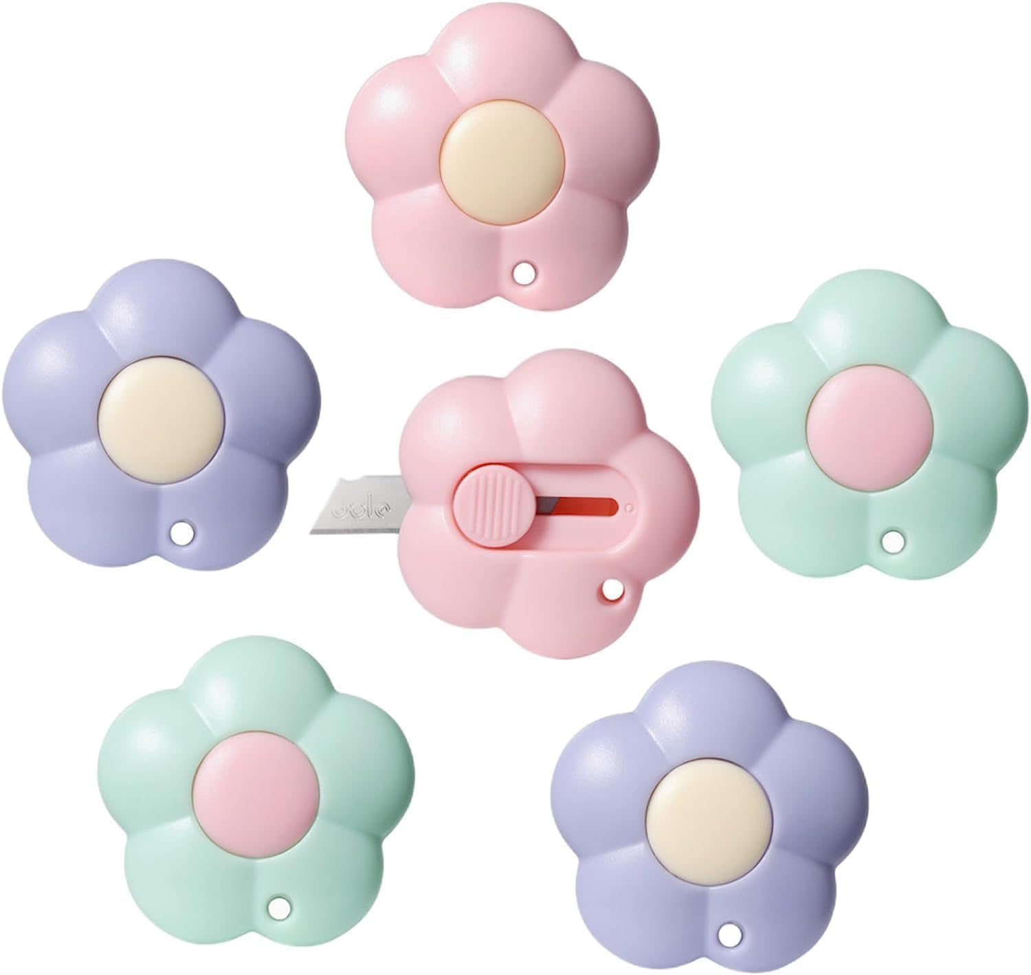 Mini Box Cutter, 6 Pcs Retractable Utility Knife Letter Opener Envelope ...