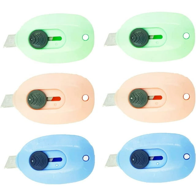 Mini Box Cutters, 6Pcs Retractable Art Cutter Utility Knife,Cute ...