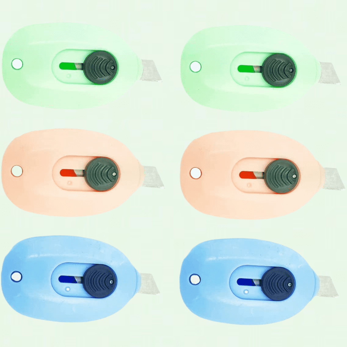 Mini Box Cutters Set of 6, Retractable Art Cutter Utility Knife, Cute ...