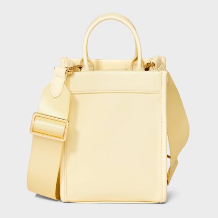 Mini Boxy Tote Handbag - A New Day™ Light Yellow - Walmart.com
