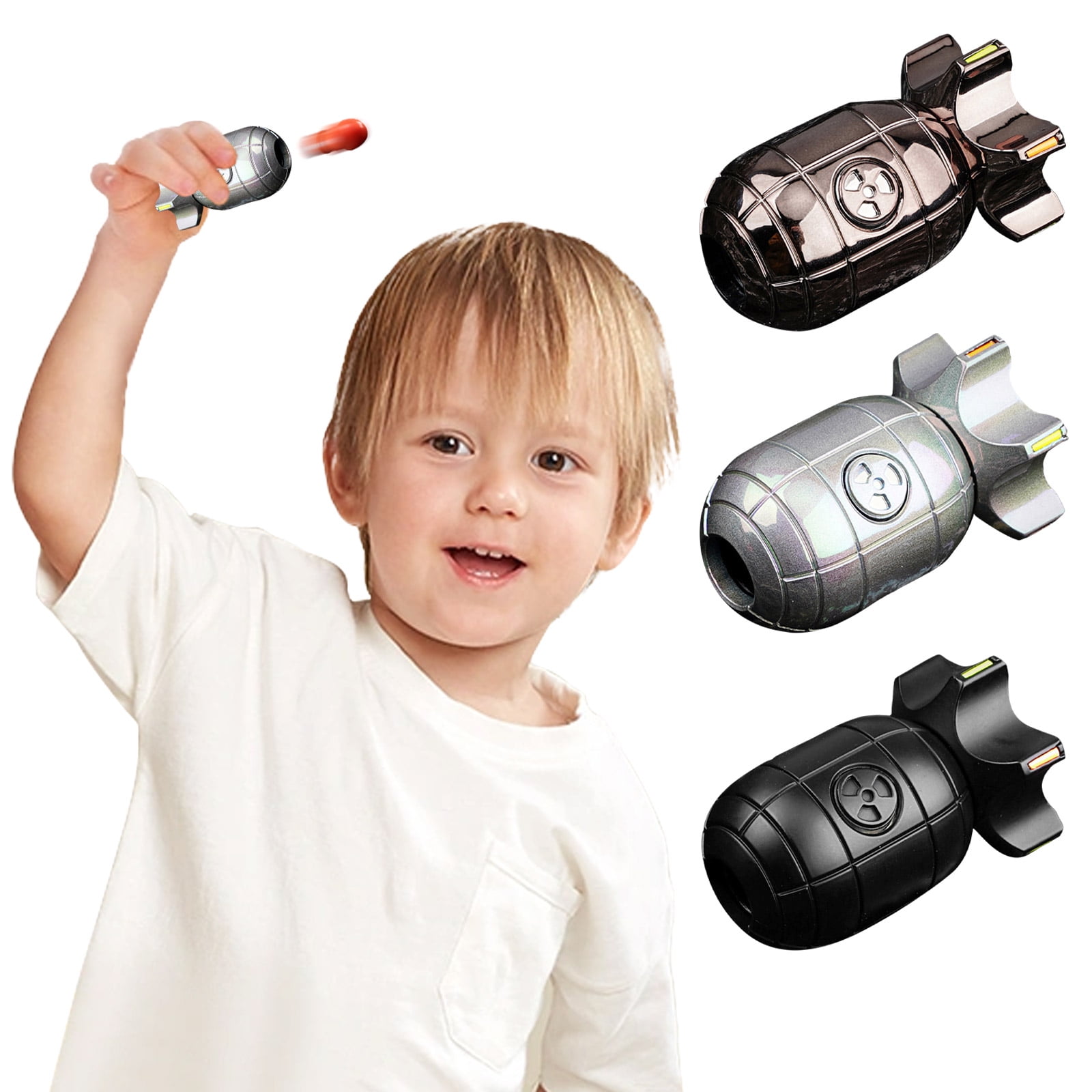 Mini Boy Metal Ejecting Soft Toy Set Action Figure With Missile Model ...