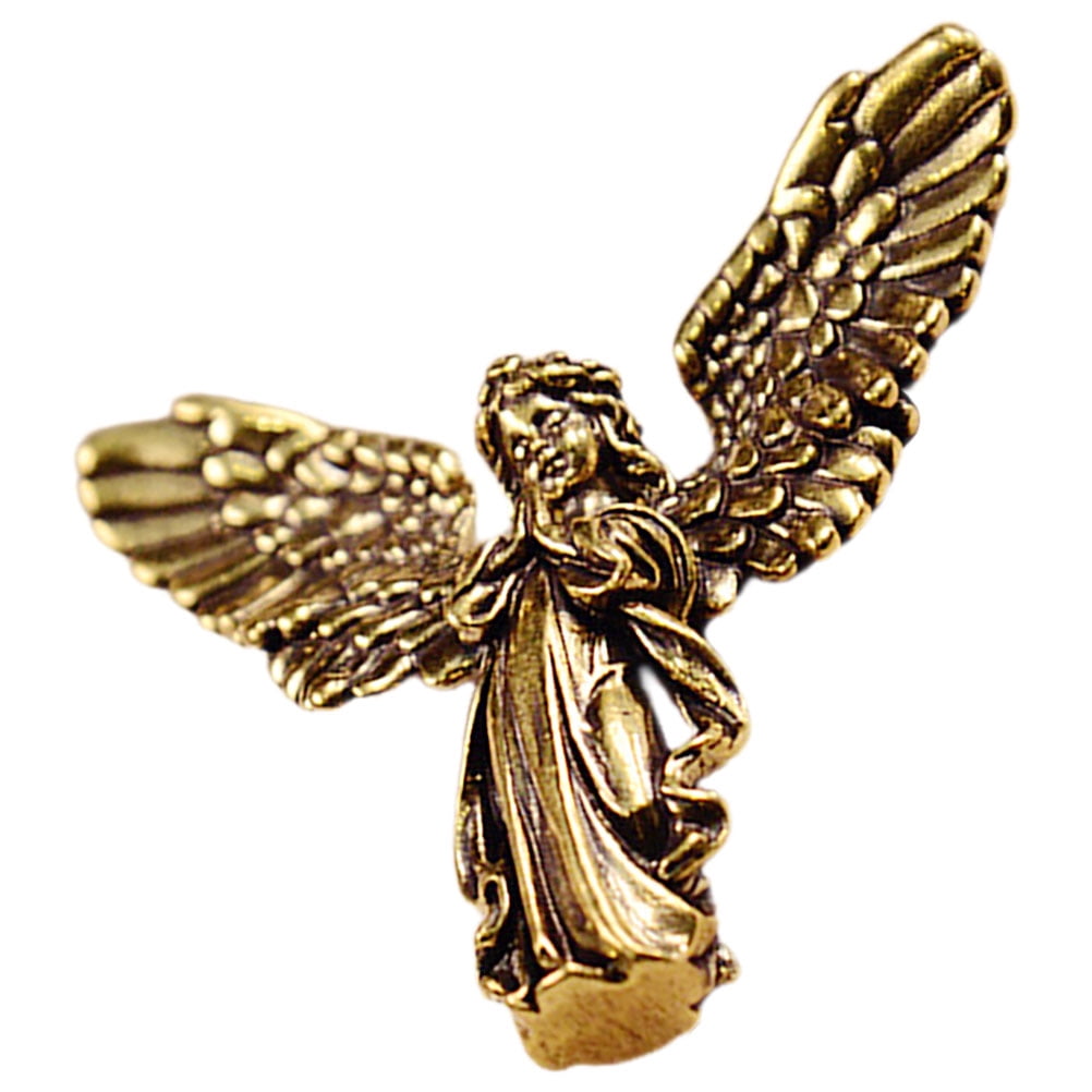 HOMEMAXS Hemoton Brass Cupid Figurine Angel Wing Garden Decor Praying ...