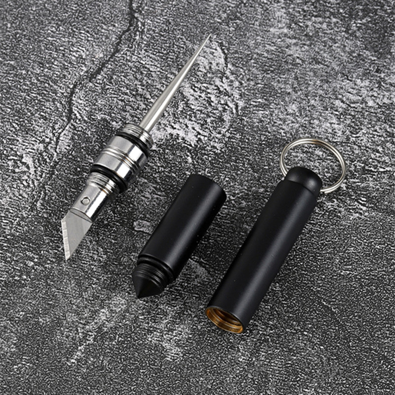 Mini Brass Knife Broken Window Toothpick One Key Pendant Emergency ...