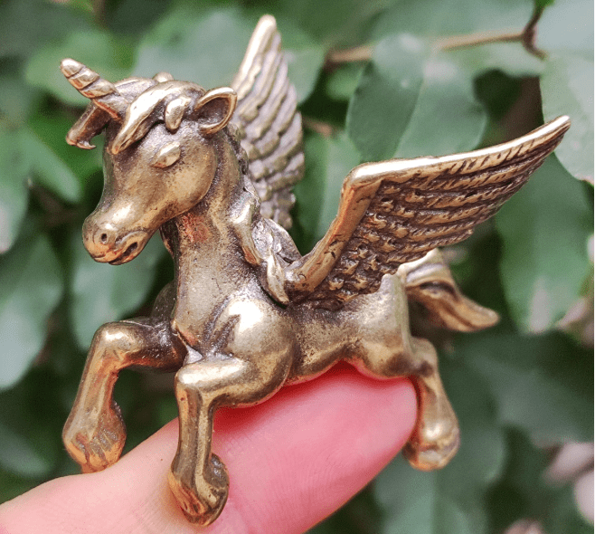 Mini Brass Winged Horse Flying Pegasus God Greek Mythology Statue ...