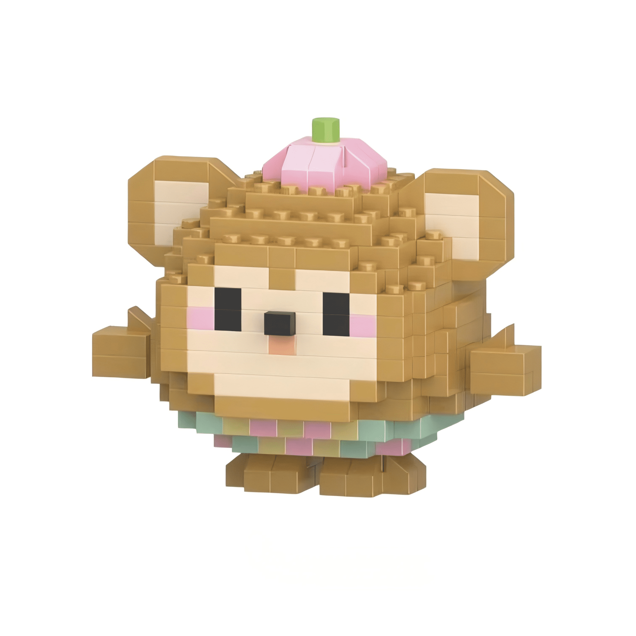 Mini Bricks Monkey with Pink Top Building Kit, Animals Party Favors ...