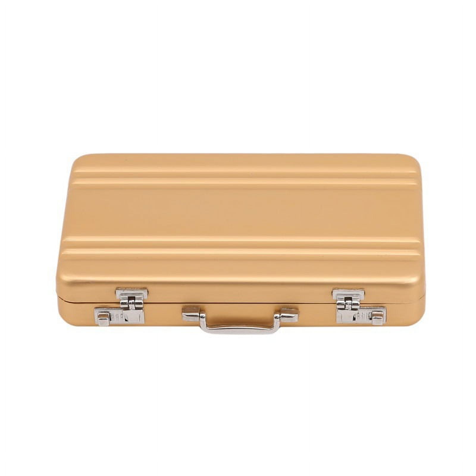 Mini Briefcase Metal Card Case Index Card Container Flash Card ...