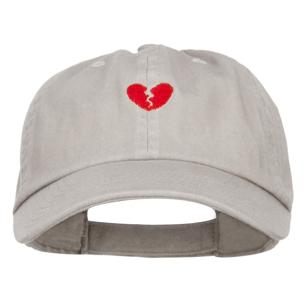 Mini Broken Heart Embroidered Low Cap - Putty OSFM - Walmart.com