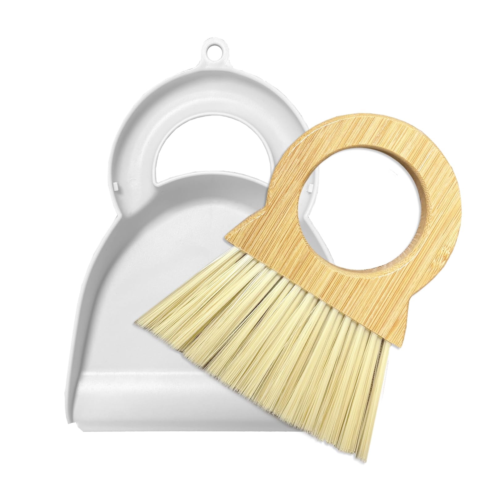 Mini Broom and Dustpan Set Bamboo Broom with Dustpan Combo Set Portable ...