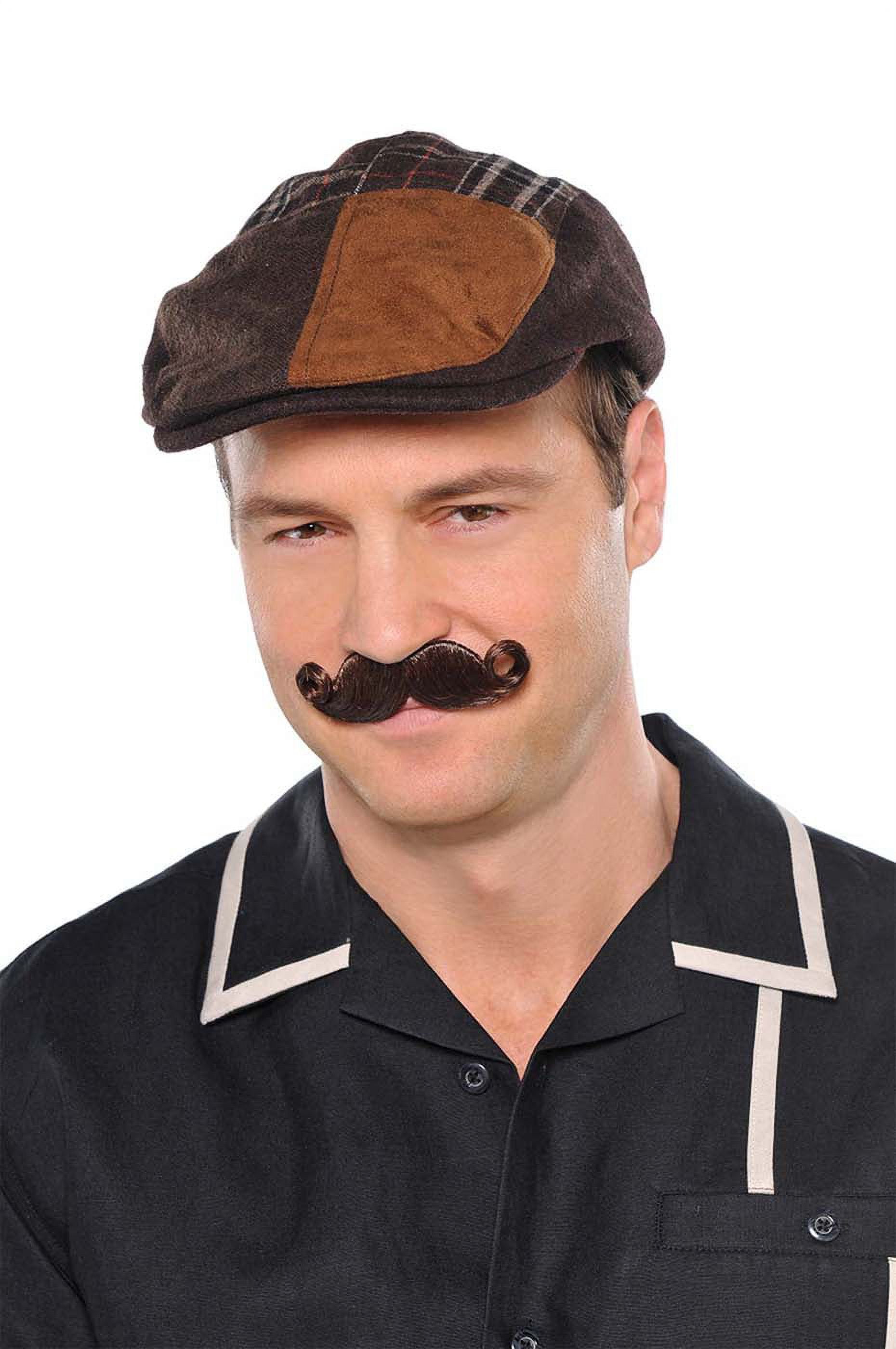 Mini Brown Handlebar Moustache - Walmart.com