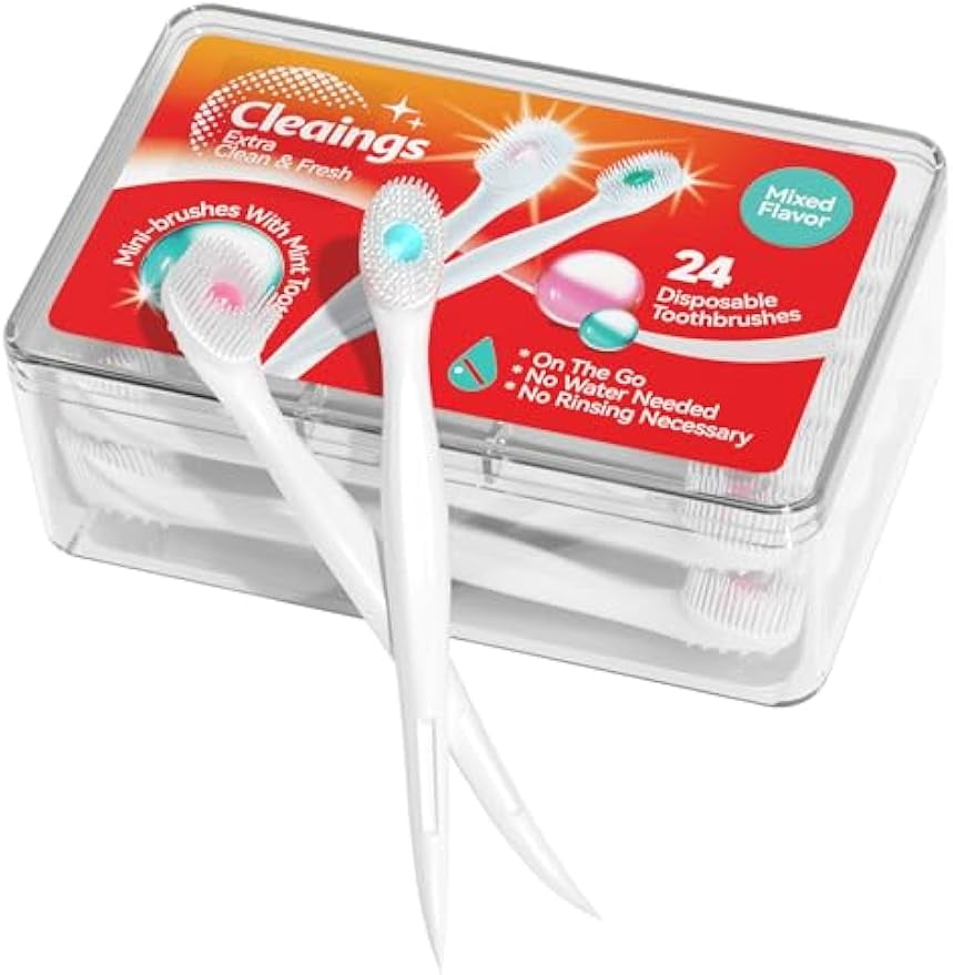 Mini Brushes-Disposable Toothbrushes with Toothpaste and Pick for Work ...