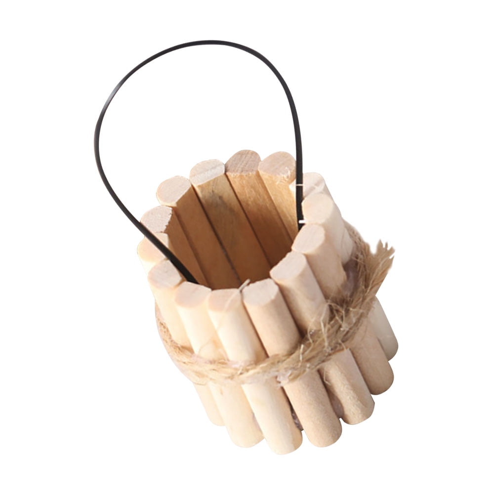 Mini Bucket Decor Worlds Smallest Toys Wooden Micro Miniatures Dolly ...