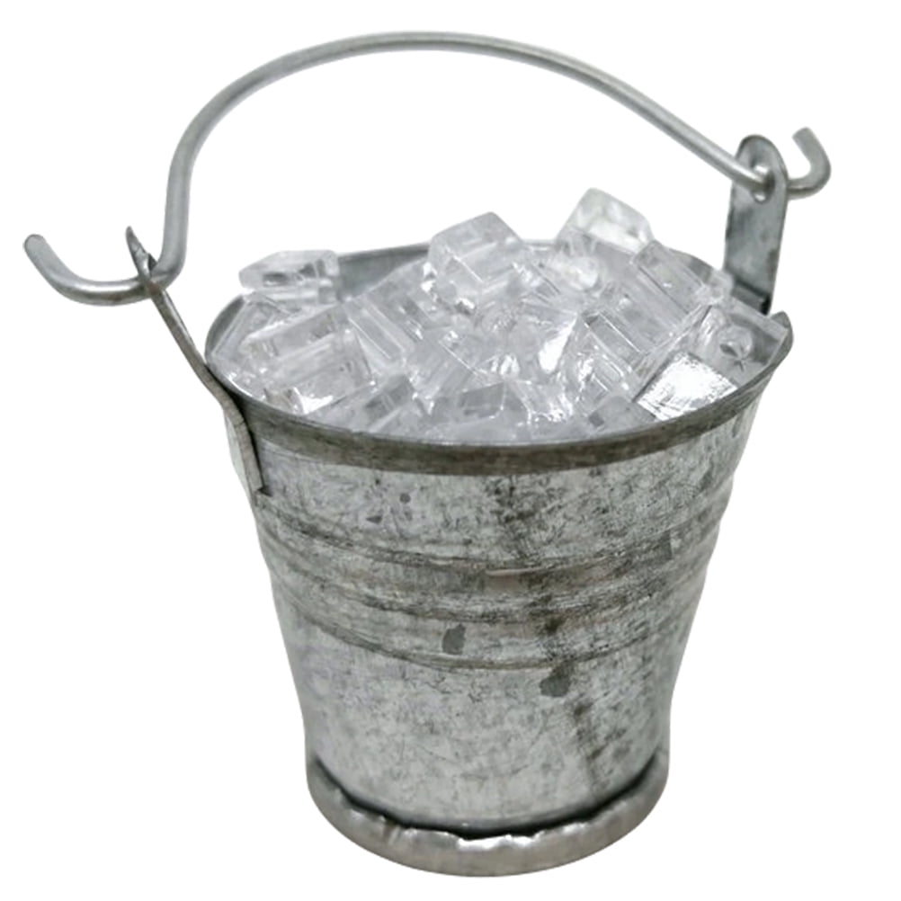 Mini Bucket of Ice Cubes Models Miniature Ice Container Toys for Kids ...