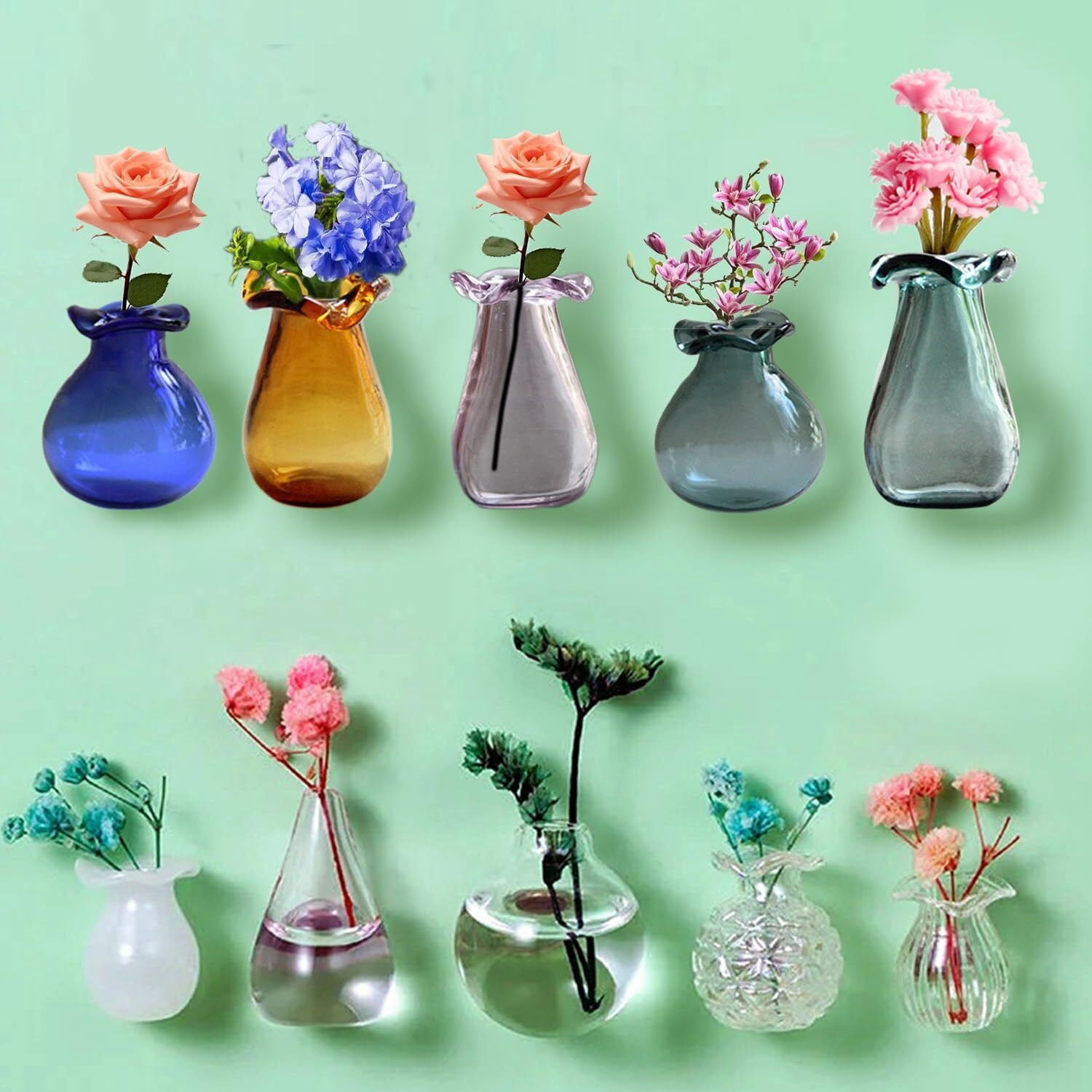 Mini Bud Vases Magnetic for Fridge,mini Ceramic vase Magnets ...