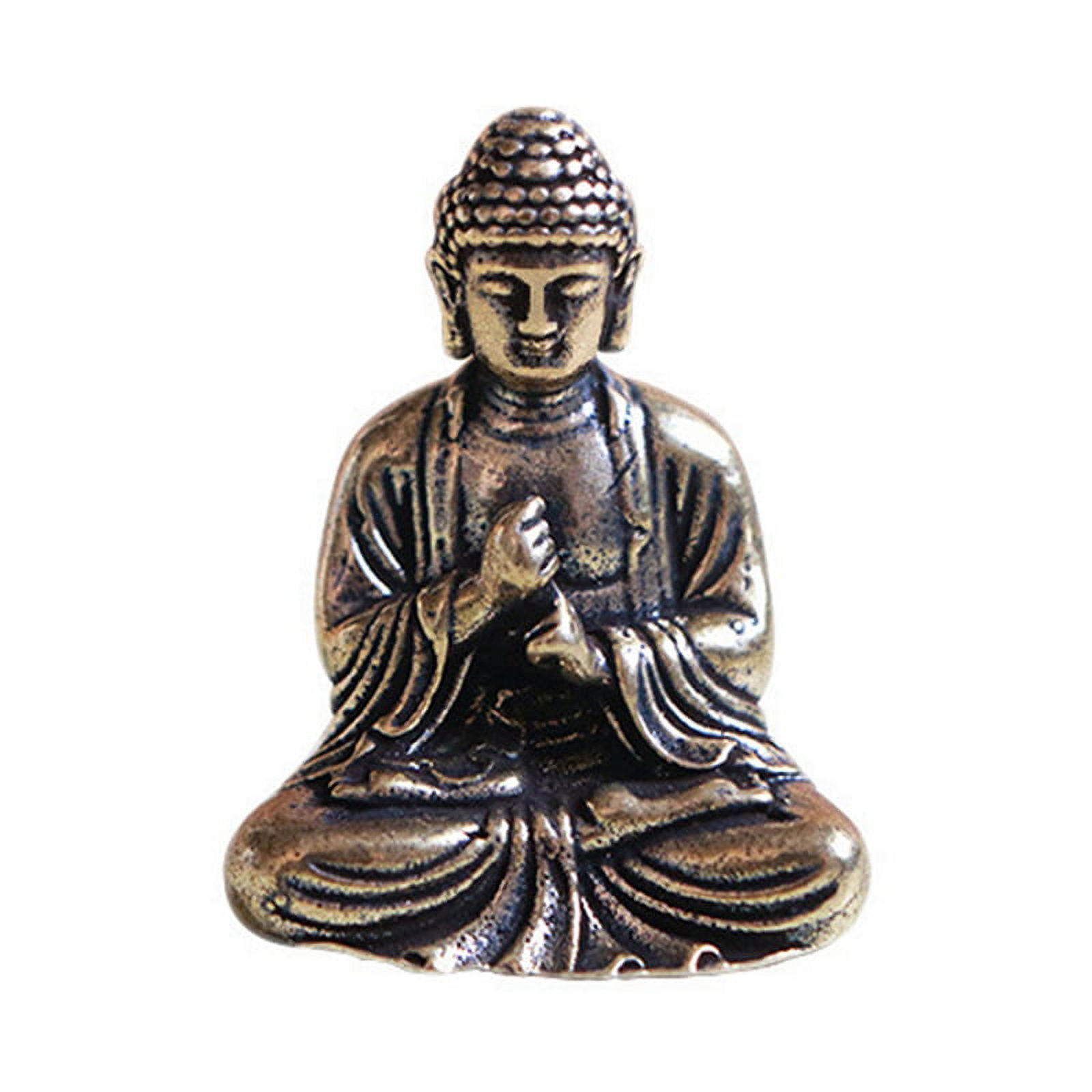 Mini Buddha Statue Bronze Buddha Statue Chinese Buddhism Pure Copper ...