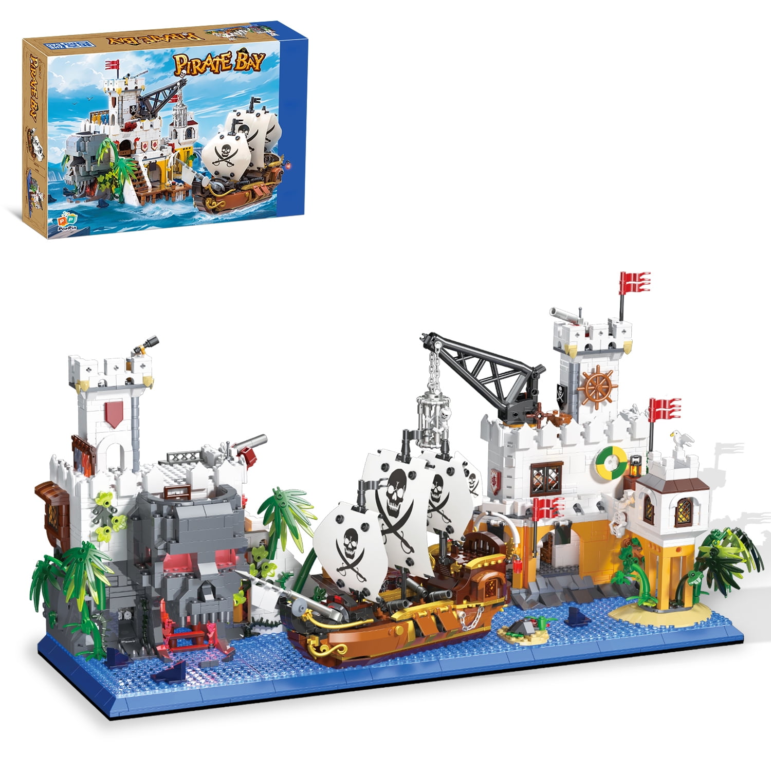 Mini Building Block for Adults, Pirate Ship & Fortress Building Kits ...