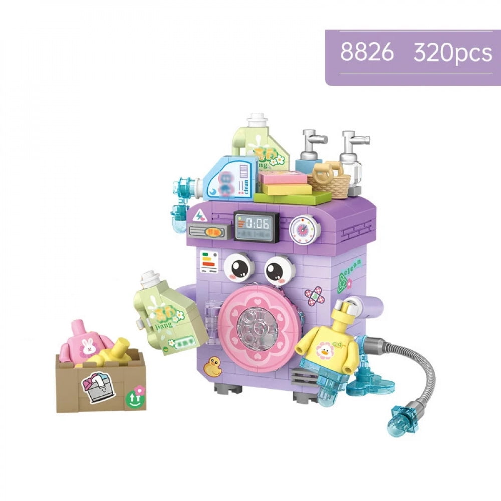 Mini Building Block Toaster Tv Set Home Appliance Model Assembled Brick ...