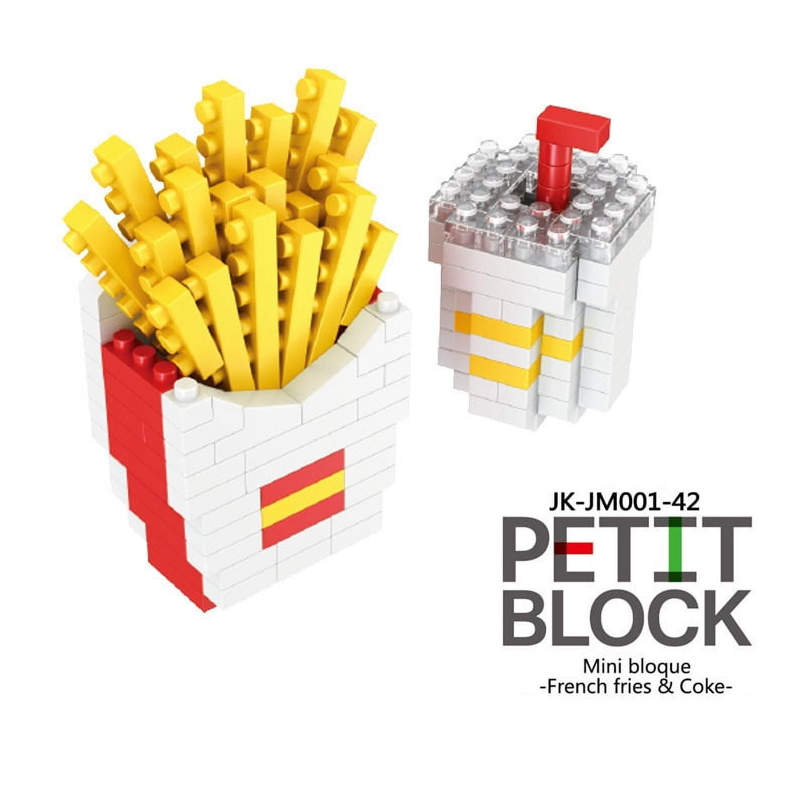 Mini Building Blocks, DIY Fast Food Hamburger Fries Pizza Hot Dog Food ...