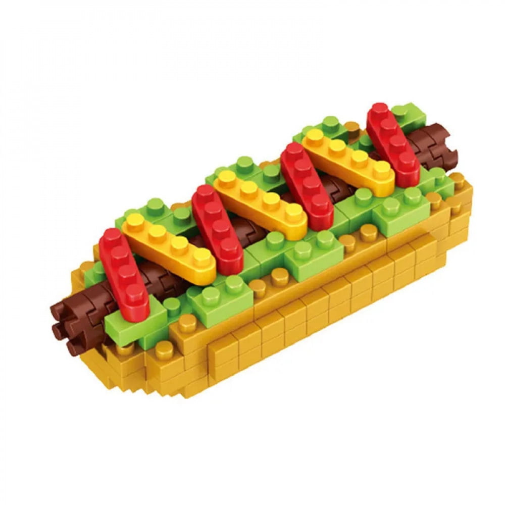 Mini Building Blocks Food Fast Food 3D Model Bricks DIY Burger Fries ...