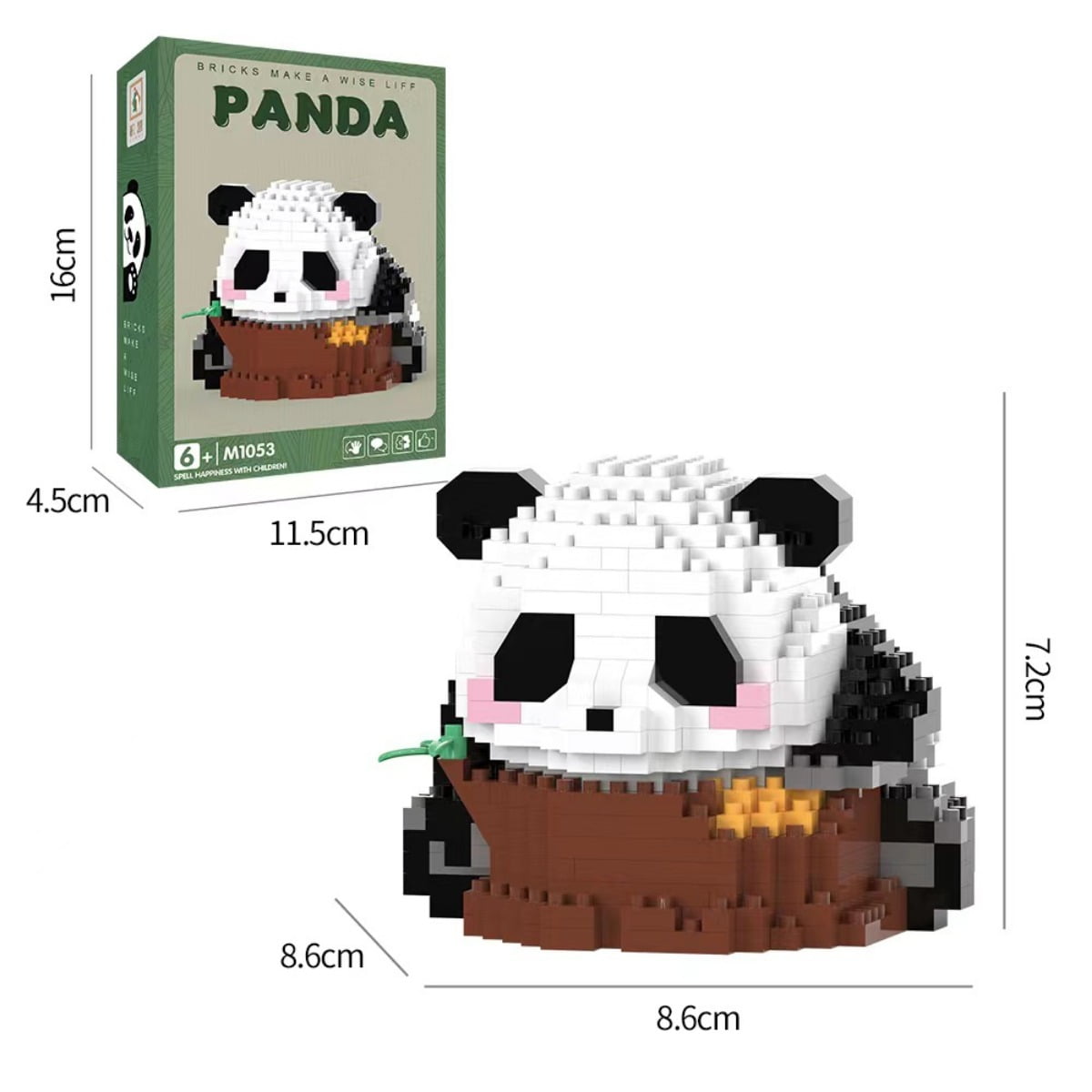 Mini Building Blocks- Panda with Orange, Party Favors- Micro Blocks ...