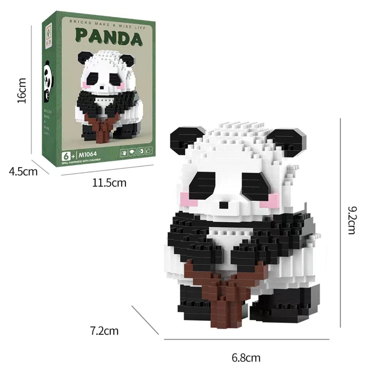 Mini Building Blocks- Panda with Orange, Party Favors- Micro Blocks ...