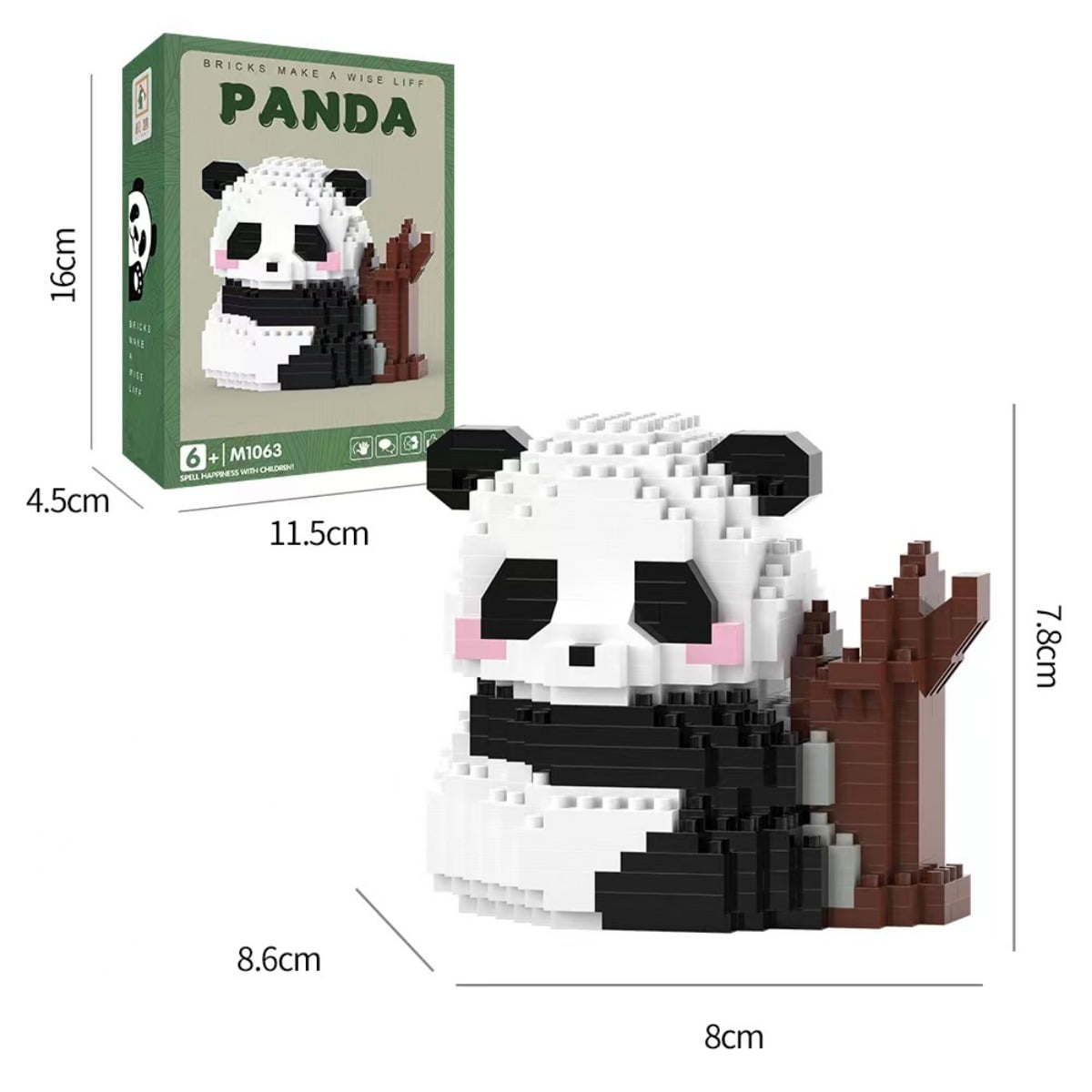 Mini Building Blocks- Panda with Orange, Party Favors- Micro Blocks ...