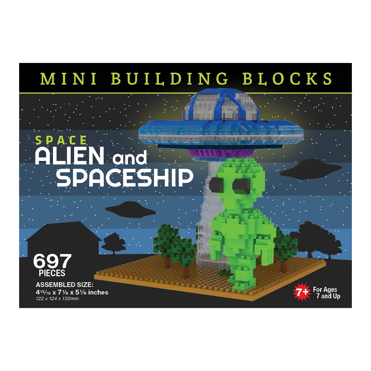 Mini Building Blocks - Space Alien and Spaceship - Walmart.com