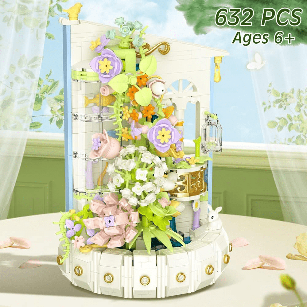 Mini Building Flowers Sets,with Light 632 Pieces Botanical Collection ...