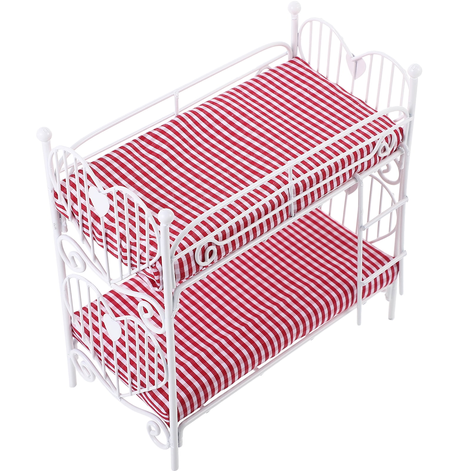 Mini Bunk Bed Model Doll House Landscape Iron Wire Bunk Bed Mini ...