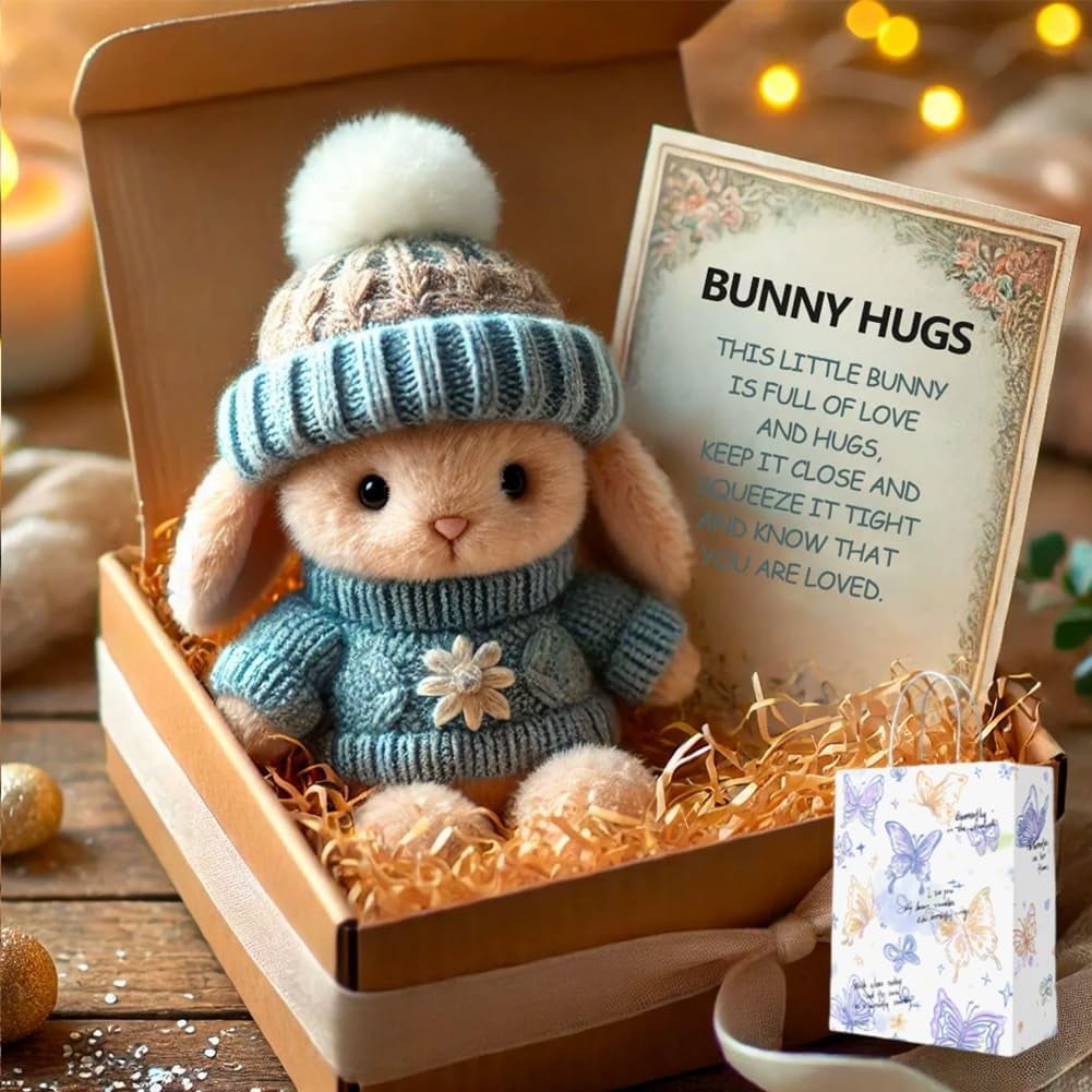Mini Bunny Hug Cute Easter Gift,Bunny Stuffed Animal Sets,Crochet Mini ...