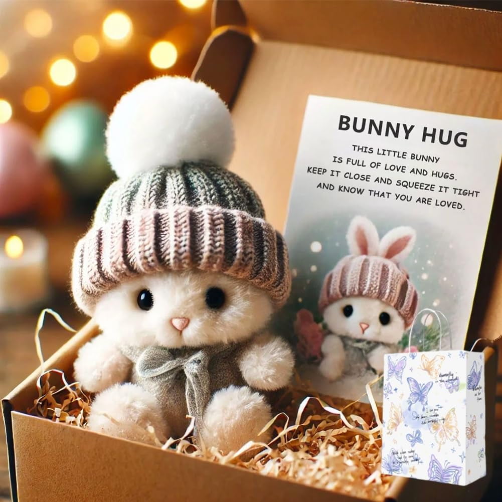 Mini Bunny Hug Cute Easter Gift,Bunny Stuffed Animal Sets,Crochet Mini ...