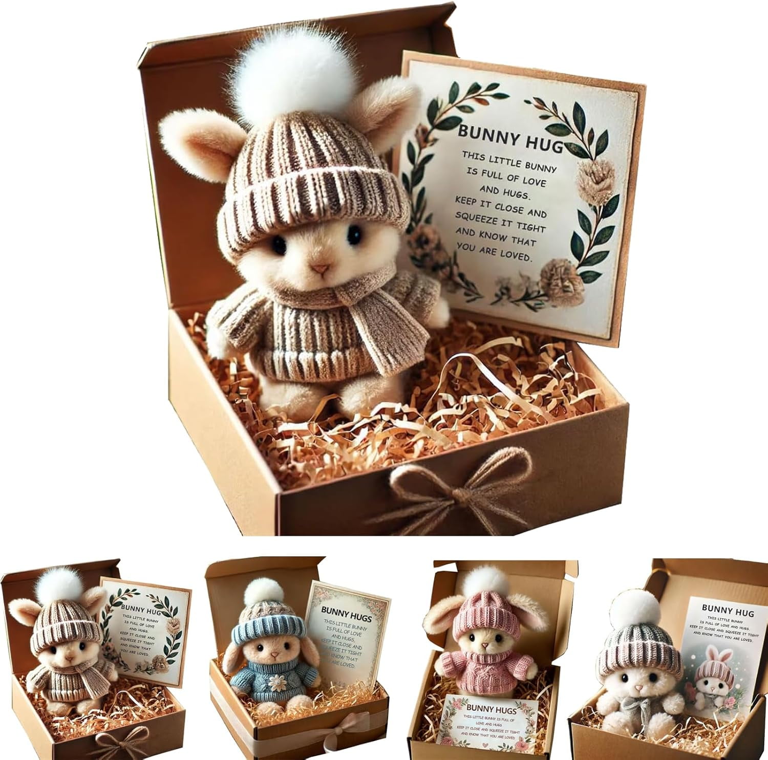 Mini Bunny Hug Cute Easter Gift, Bunny in a Box, Emotional Support ...